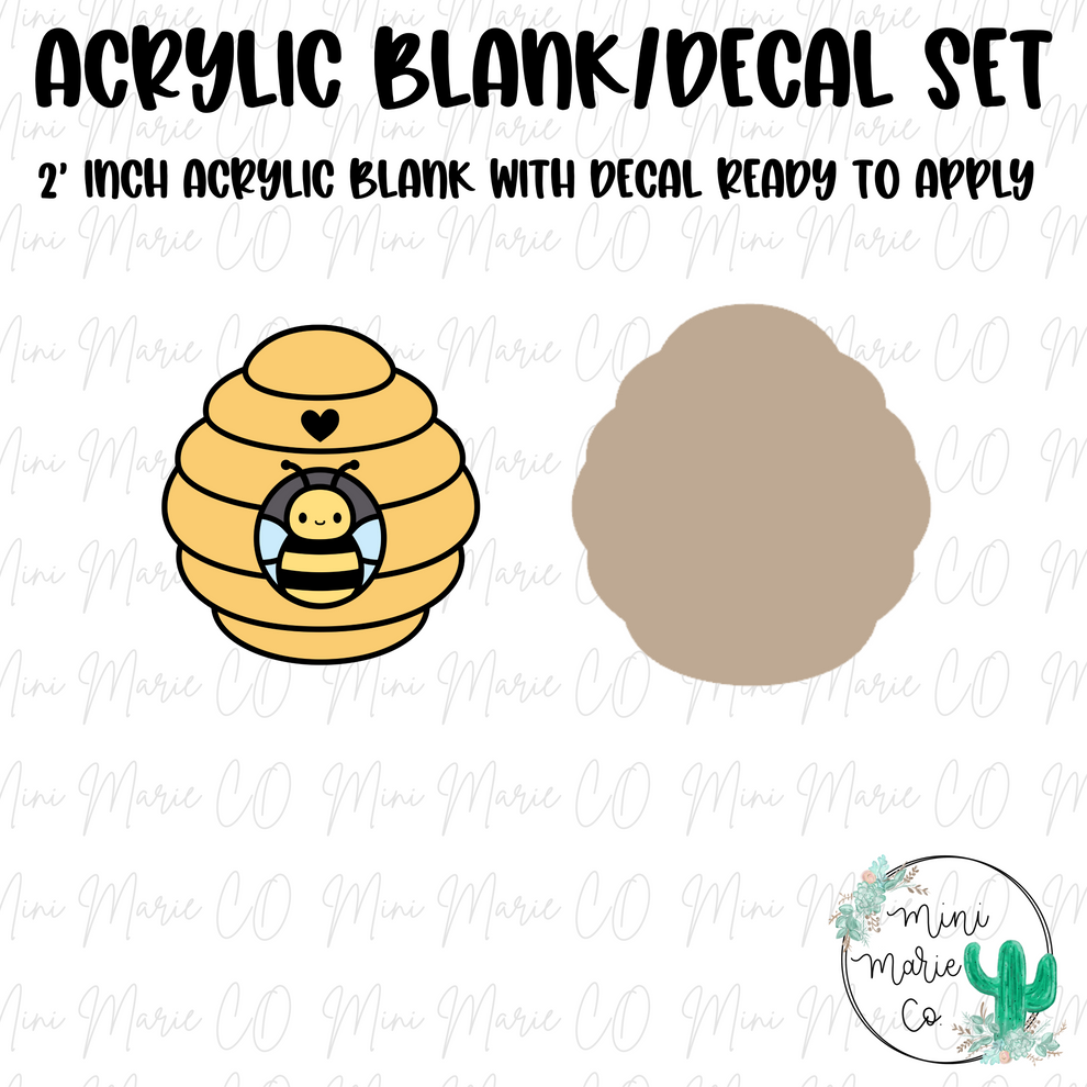 Beehive Acrylic Blank/Decal Set – Mini Marie CO.